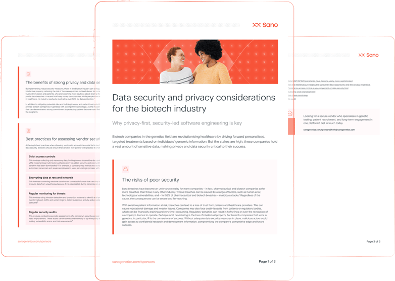 Data security and privacy considerations for the biotech industry
